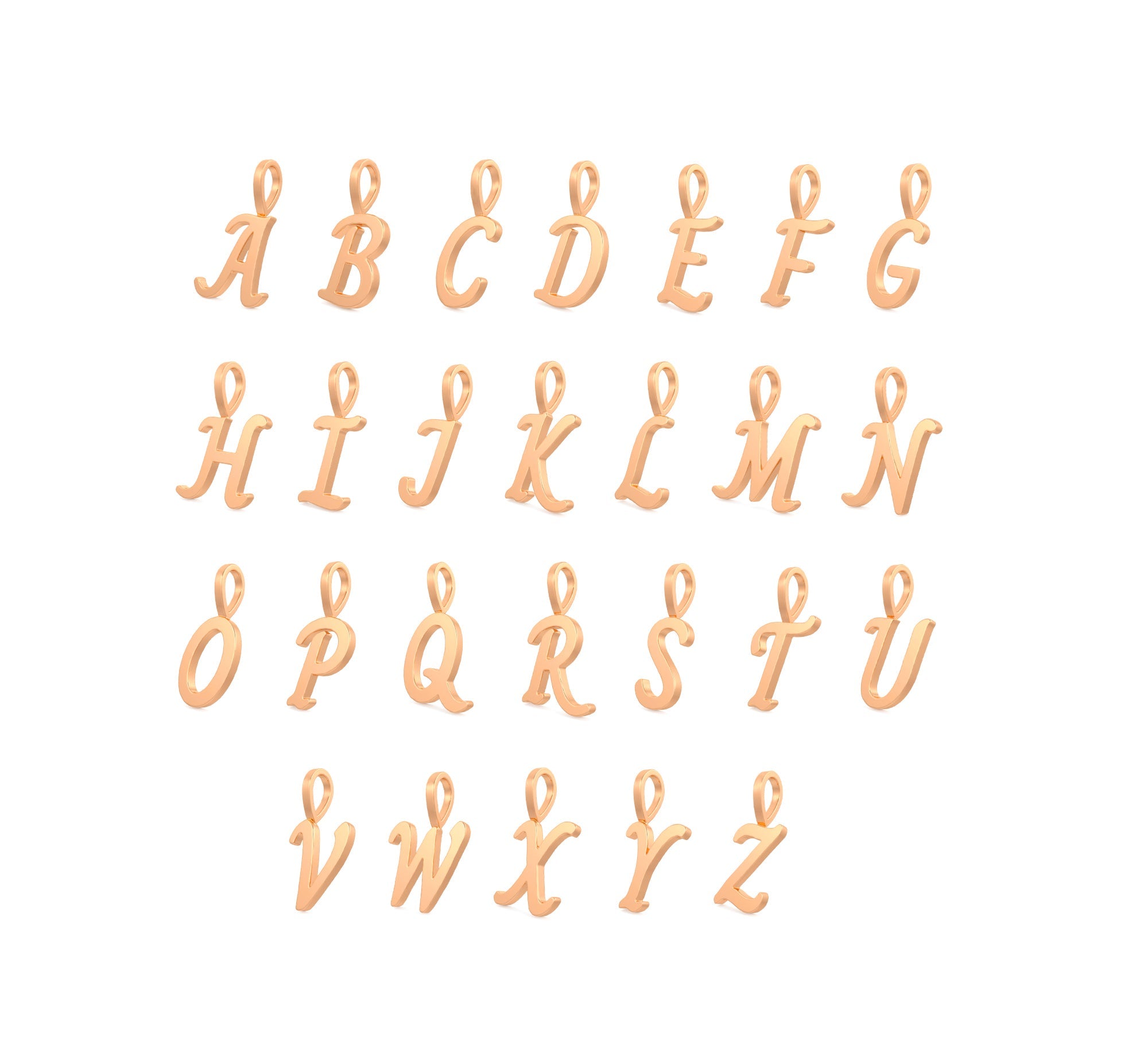 Cursive Gold Initial A – FRANKY DIAMONDS ONLINE